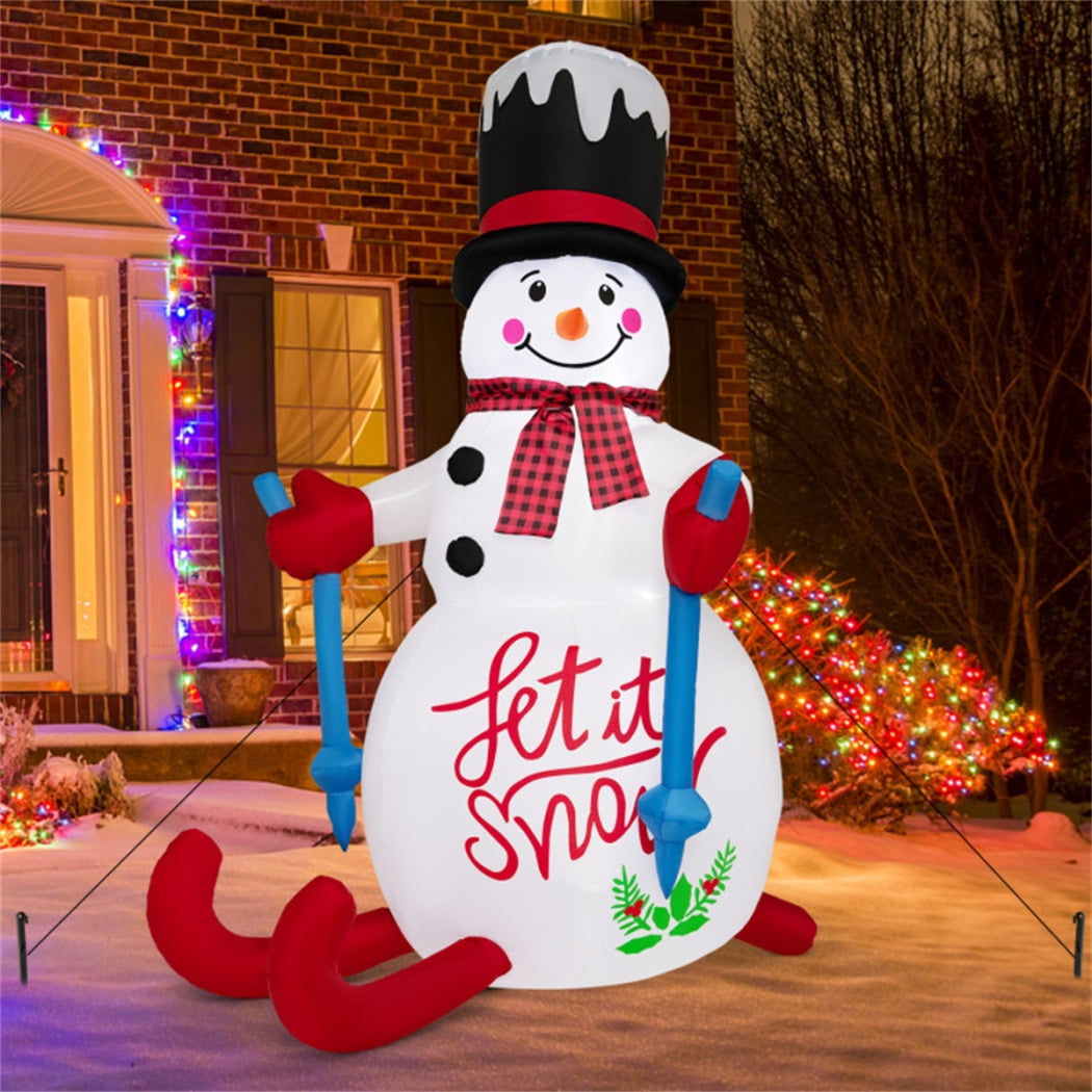 6FT Lighted Inflatable Santa Christmas Yard Decorations,Inflatable ...
