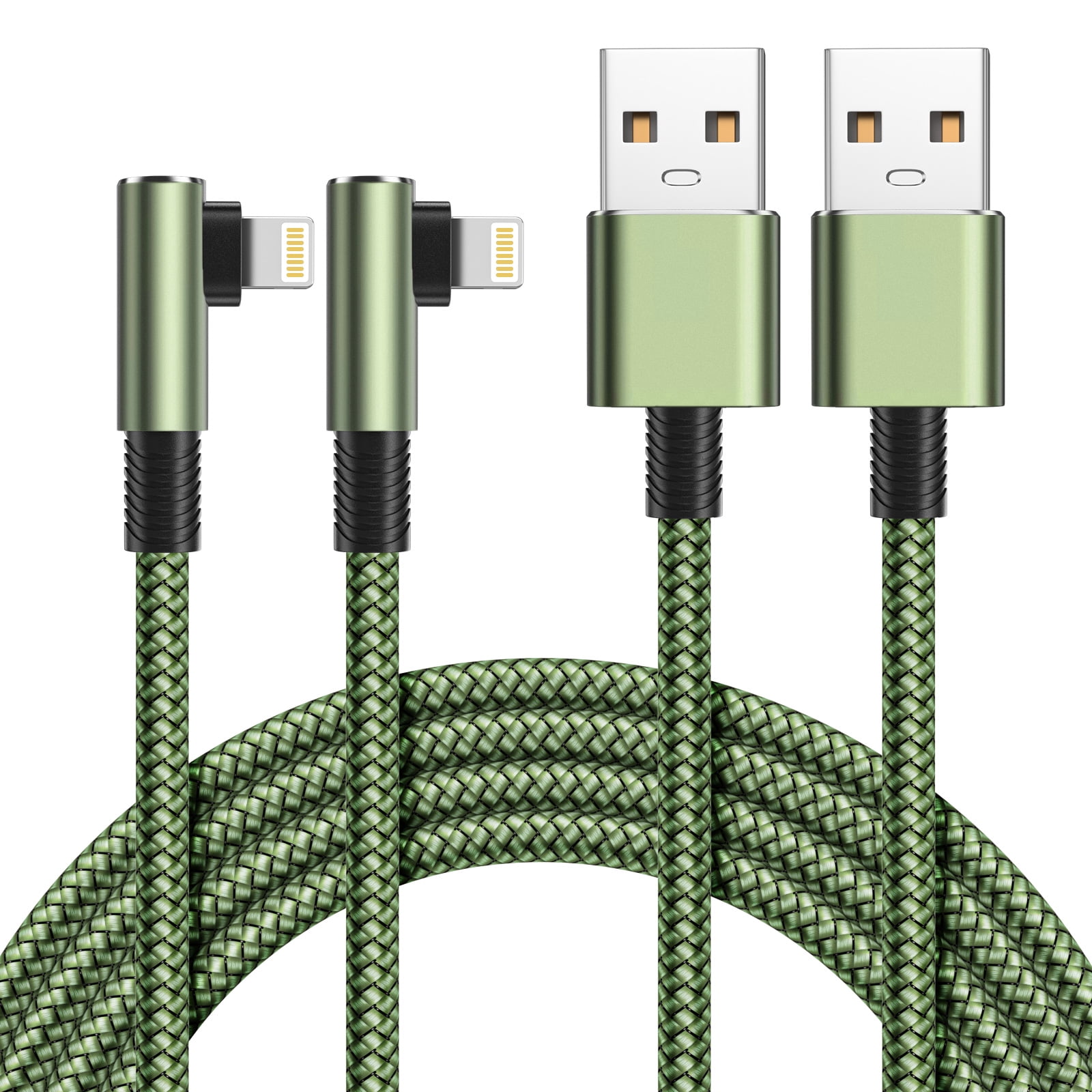 6FT Lightning Charger Cord 2 Pack MFi Certified USB to Lightning Cable ...