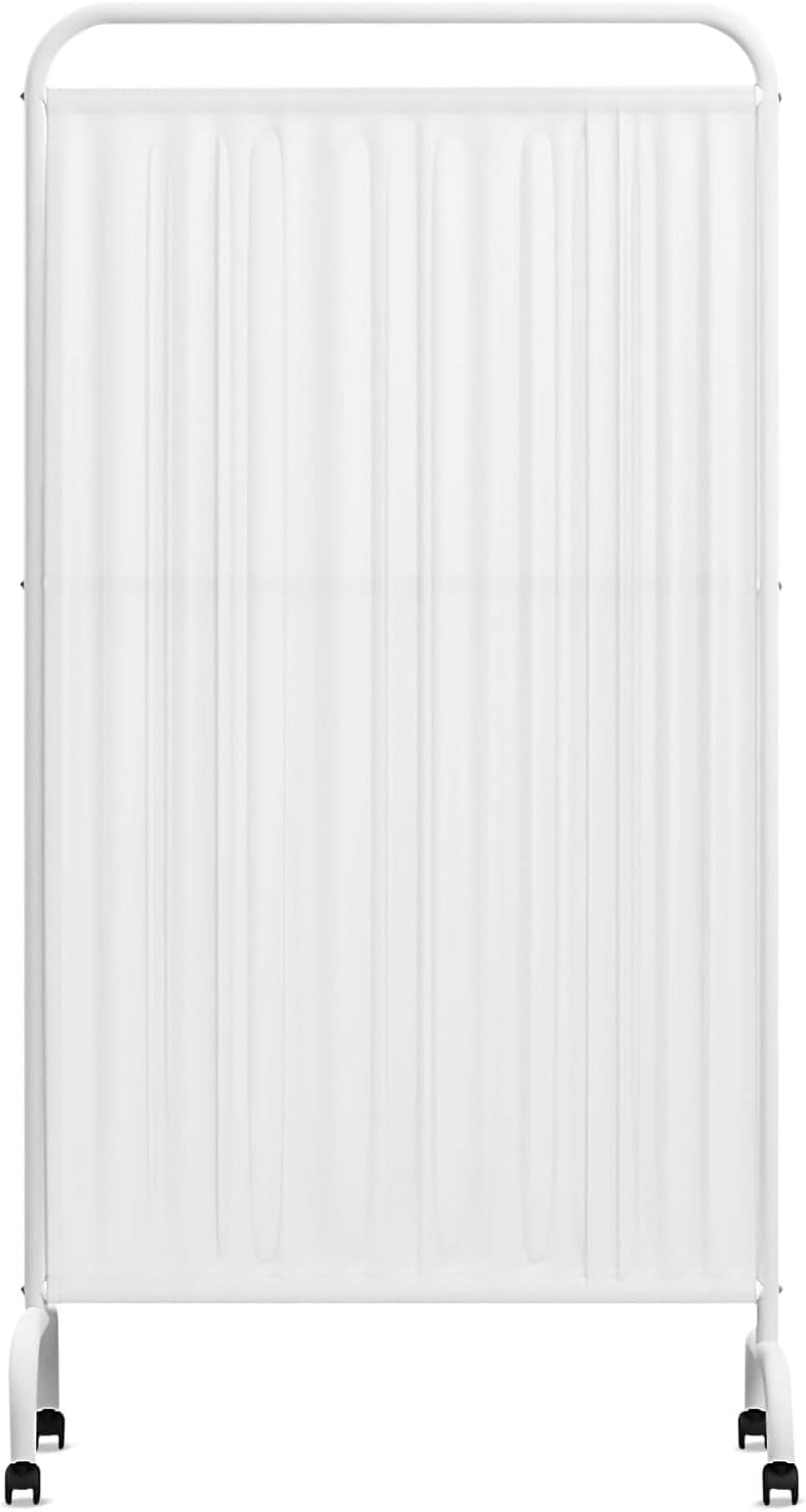 6FT Mobile Medical Privacy Screen, Folding Rolling Room Divider with 1 ...