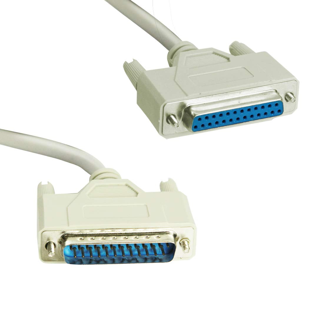 6FT Parallel Printer Cable DB25 Male to DB25 Female - 25 Pins Parallel ...