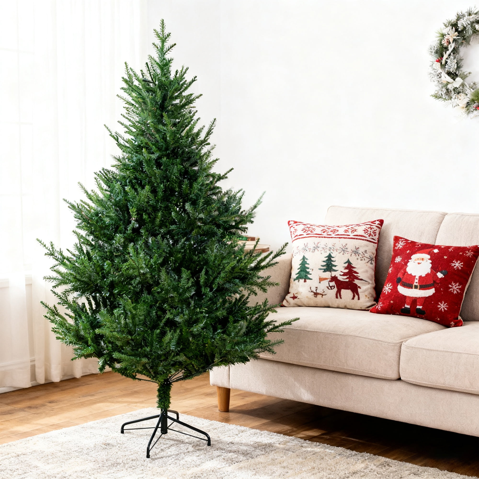 6FT Pencil Christmas Tree, Irregular Christmas tree, Artificial Xmas ...