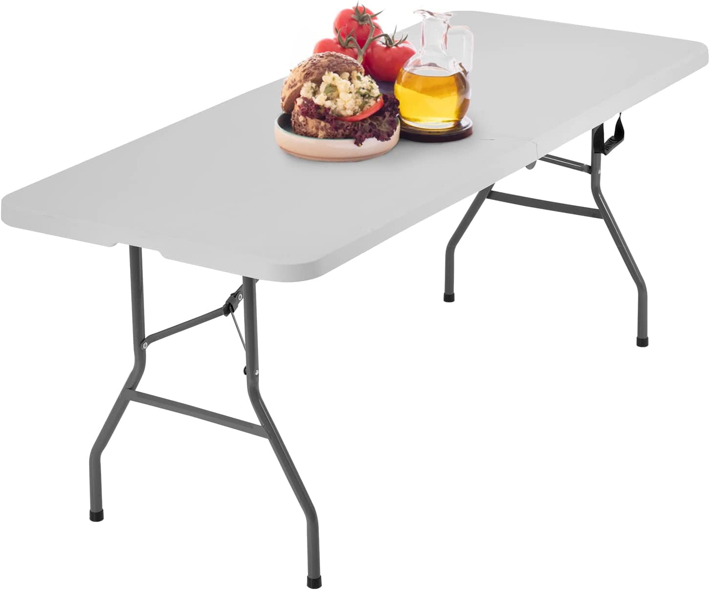 6FT Picnic Table Folding Table Camping Table Plastic Table Fold Up ...