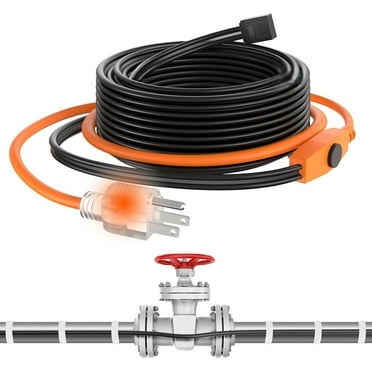 Clear Power 18ft Water Pipe Heating Cable, 126 Watt, Built in ...