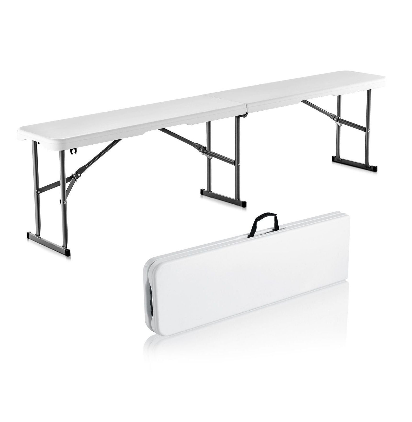 6FT Plastic Folding Bench Portable Outdoor Bench for Picnic Camping ...