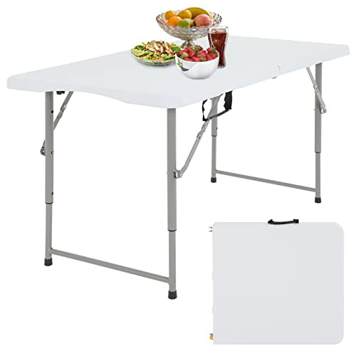 6FT Plastic Folding Table - Portable, Foldable Indoor/Outdoor Fold Up ...