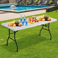 Portable Folding Table with PARTY PONG Graphic - Adjustable Length 8 ft ...