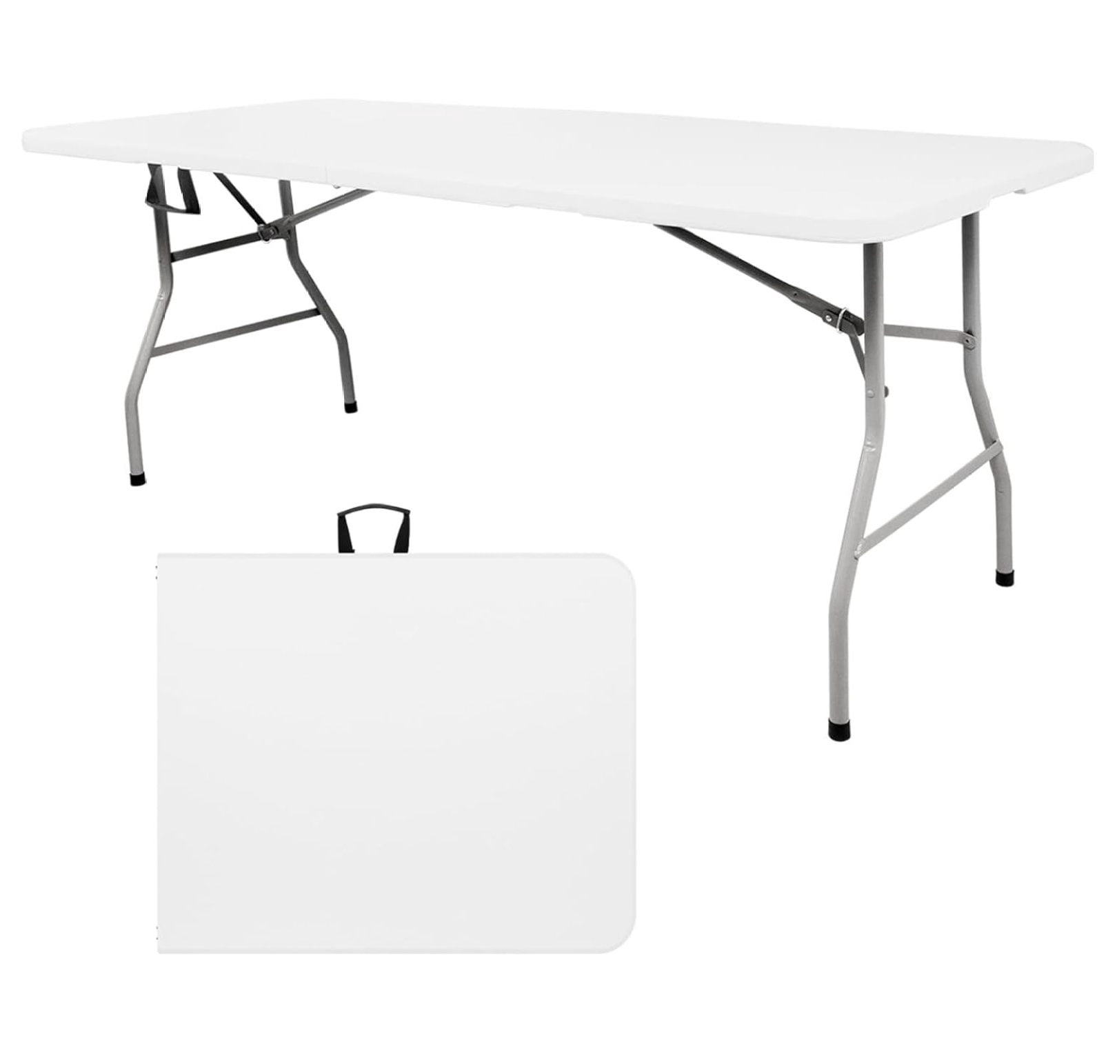 6FT Plastic Folding Table, Portable Picnic Table Outdoor, for Camping ...