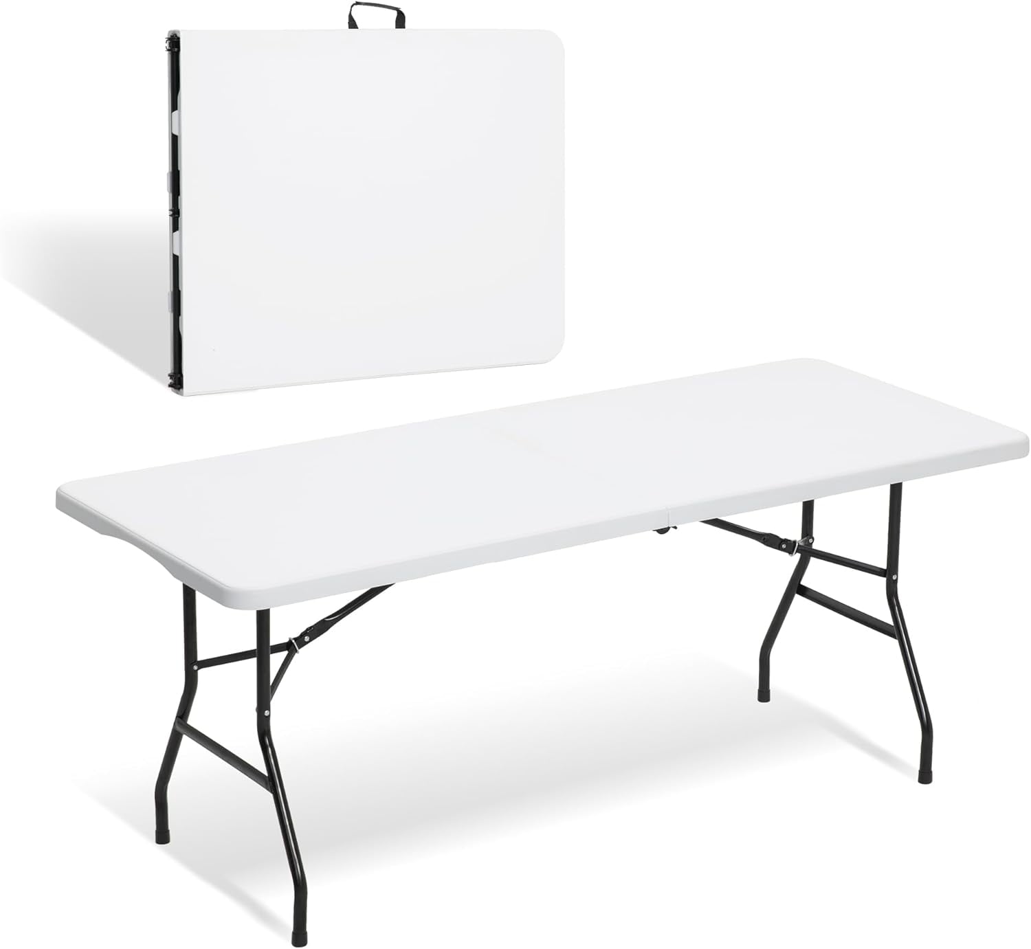 6FT Portable Camping Table Carrying Handle Practical Table for Indoor ...