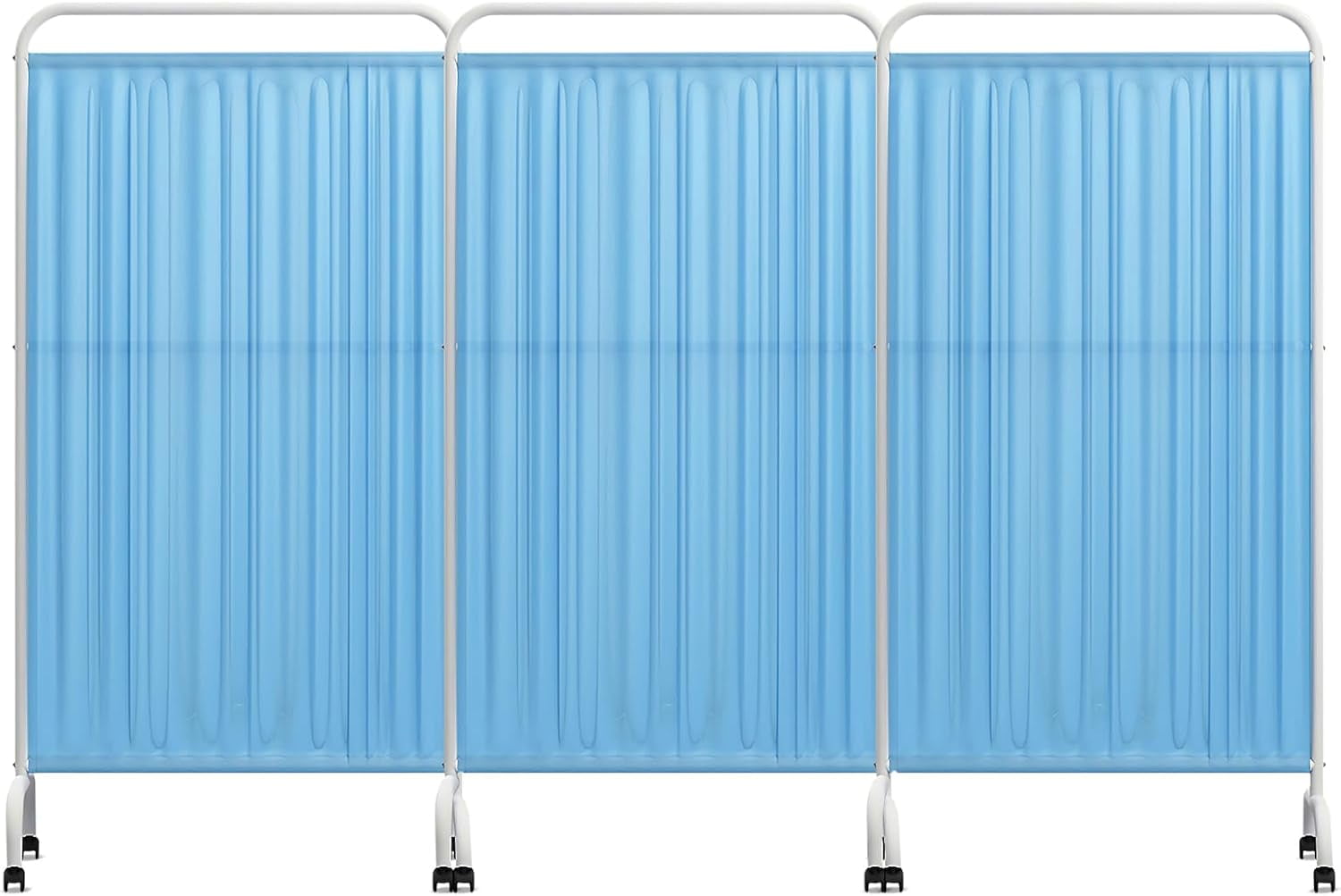 6FT Portable Room Divider with Lockable Casters, Folding Medical ...