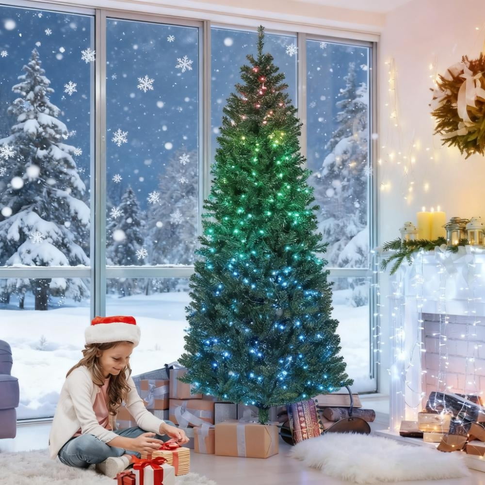 6FT Prelit Premium Classic Christmas Tree with Remote Control, Timer ...
