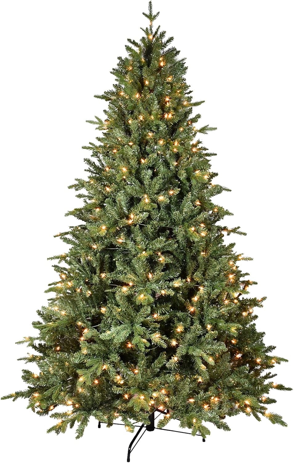 6FT Prelit Tree with 400 Warm White Lights, 1413 PE&PVC Mixed Branch ...