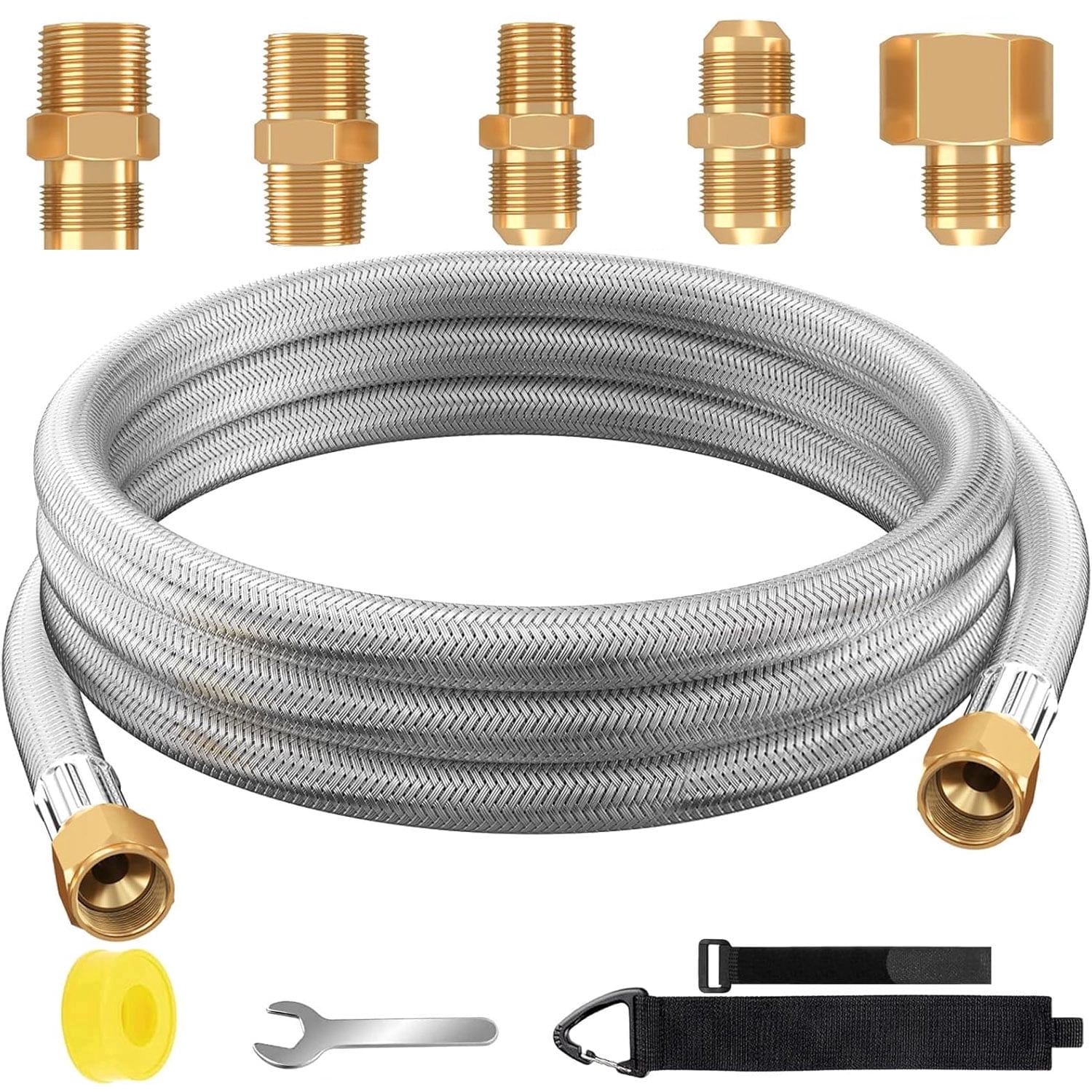 6FT Propane Hose Braided Propane Extension Hose with Conversion ...