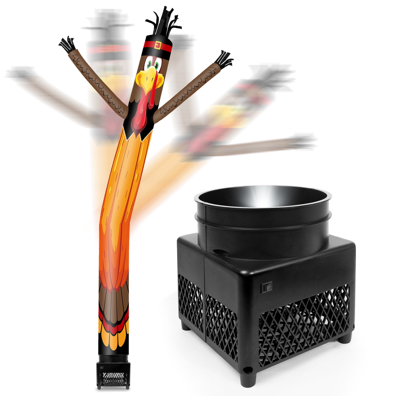 6FT Pumpkin Turkey Inflatable Tube Man with Blower (5.5'' Diameter) and ...