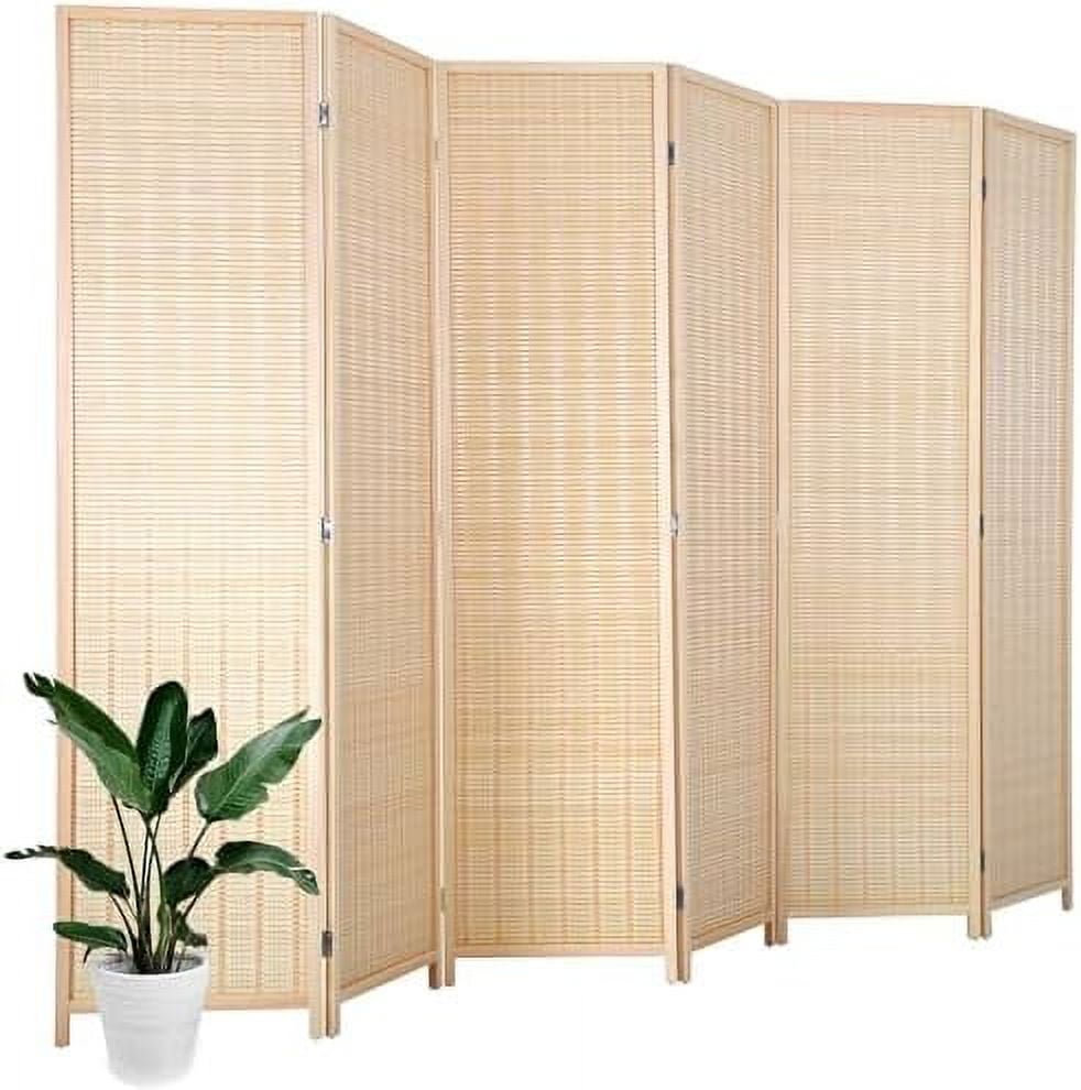6FT Room Divider 6 Panel, 72 Inch Wall Divider Wood Screen Privacy ...