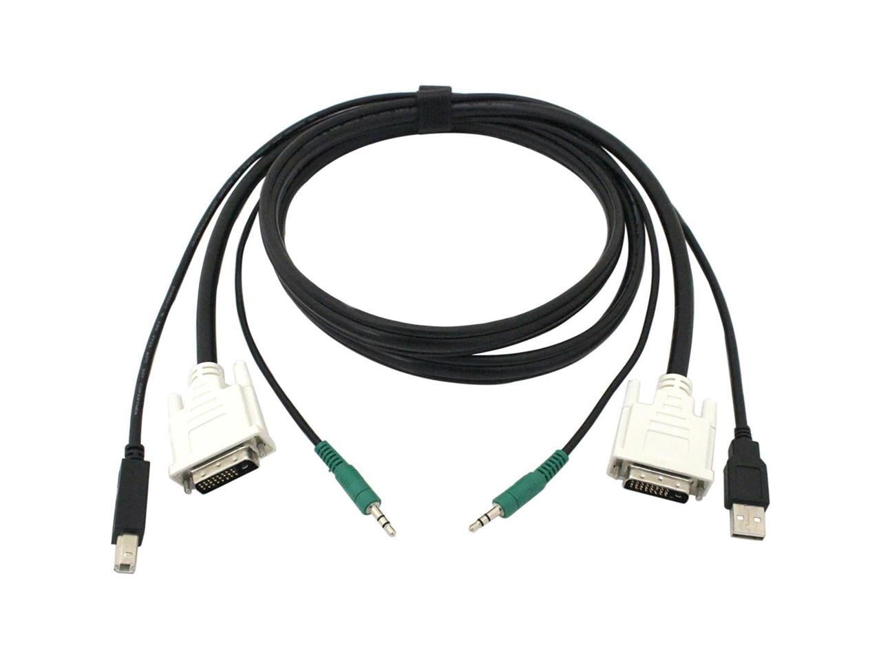 6FT SECURE KVM CABLE DVI USB - Walmart.com