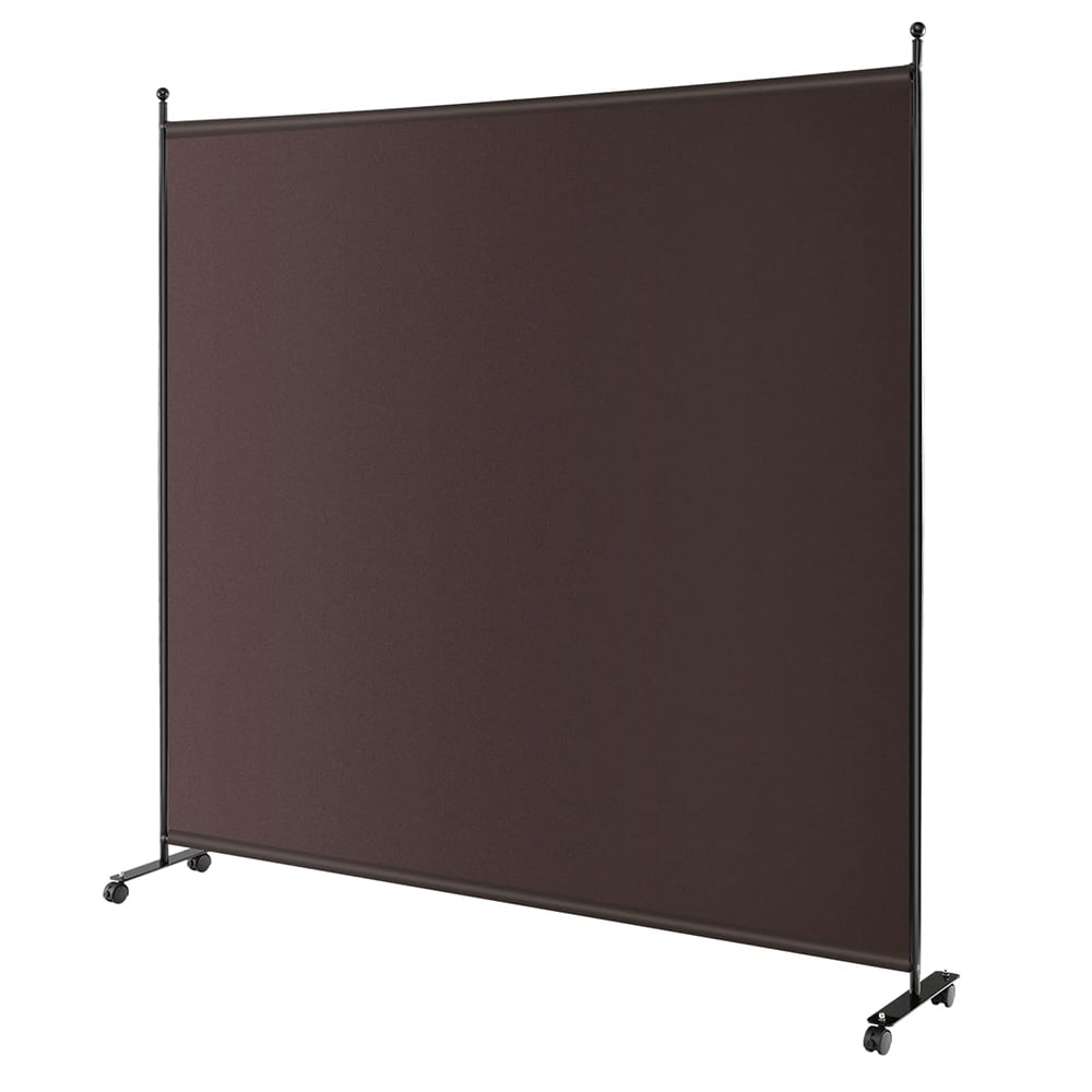 6FT Single Panel Folding Room Divider, Freestanding 6FT Rolling Privacy ...