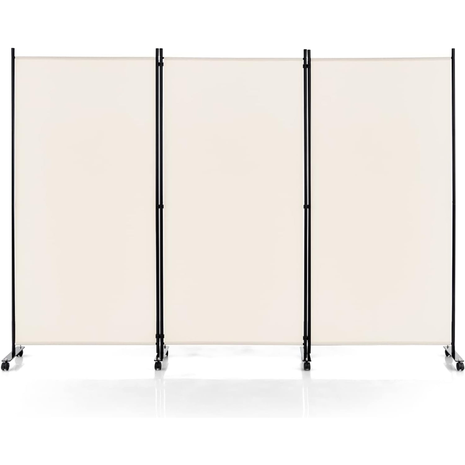 6FT Single Panel Rolling Room Divider 73" Wide Partition Privacy Screen ...