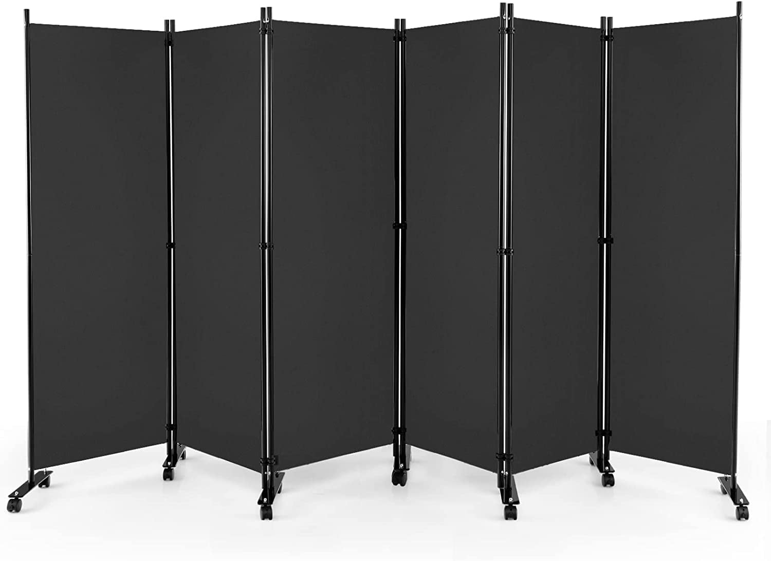 6FT Single Panel Rolling Room Divider 73" Wide Partition Privacy Screen ...