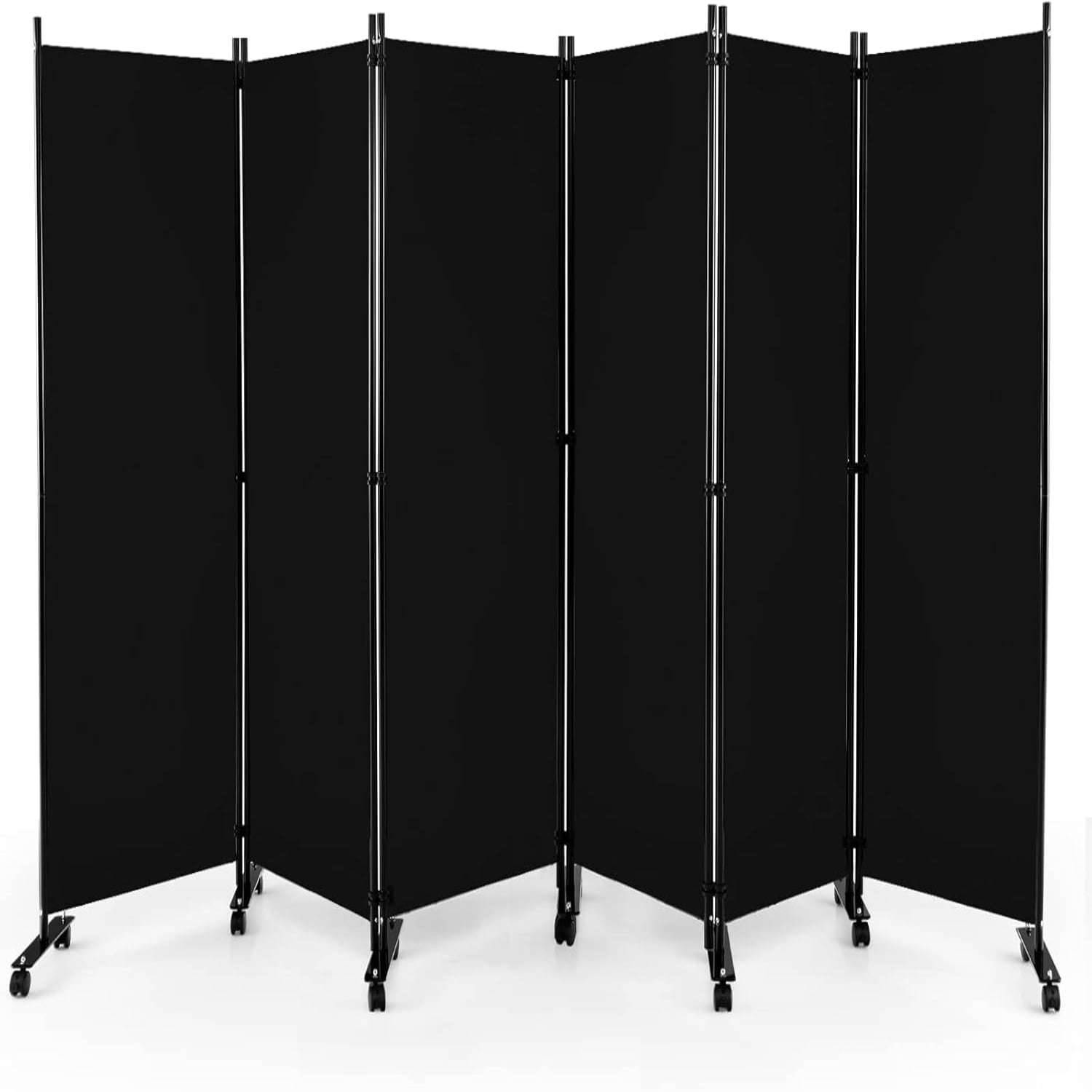6FT Single Panel Rolling Room Divider 73" Wide Partition Privacy Screen ...