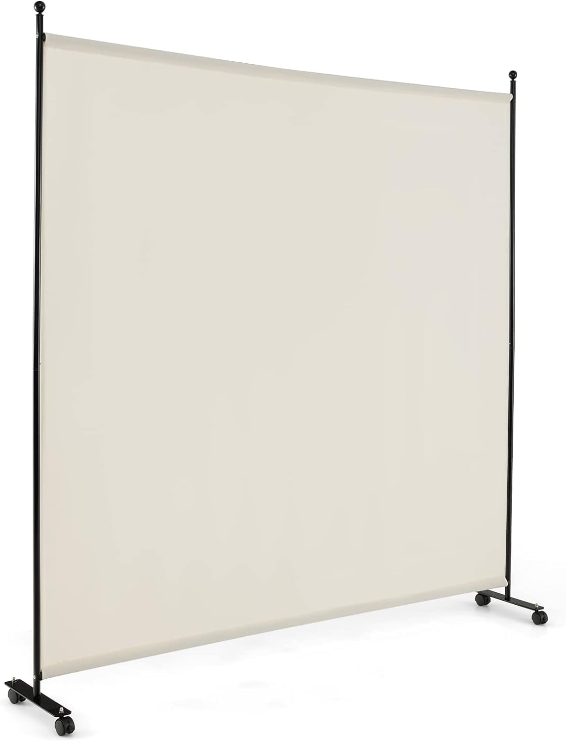 6FT Single Panel Rolling Room Divider, 73" Wide Partition Privacy ...