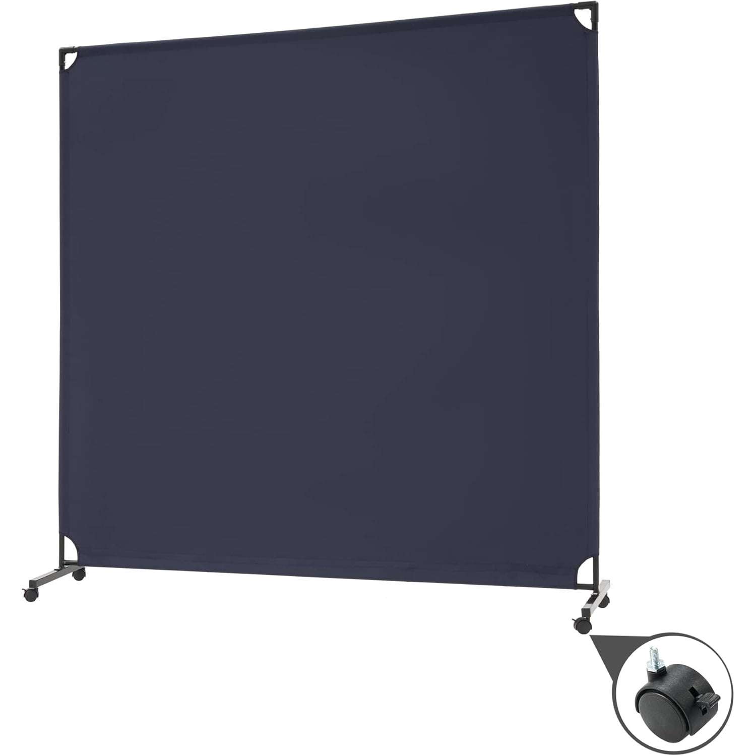 6FT Single Panel Rolling Room Divider, Partition Privacy Screens with ...