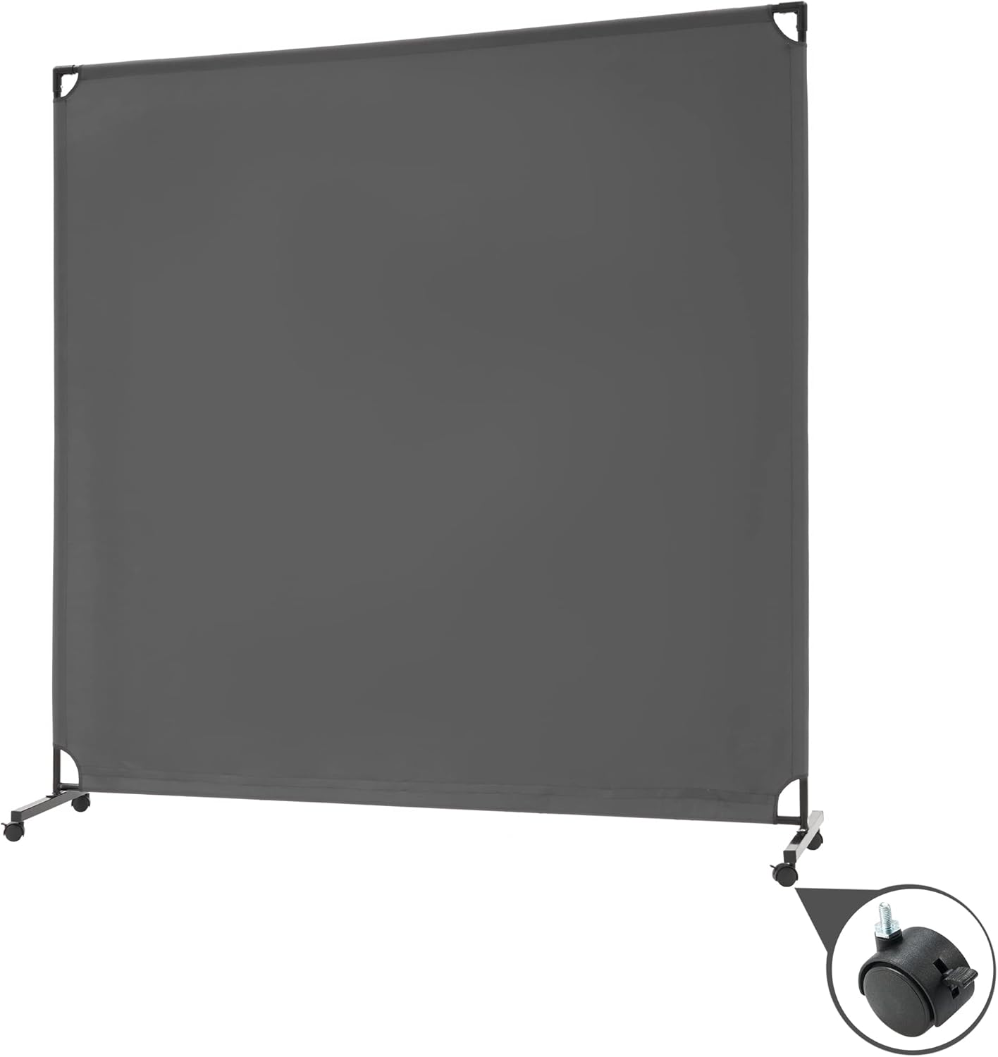 6FT Single Panel Rolling Room Divider, Partition Privacy Screens with ...