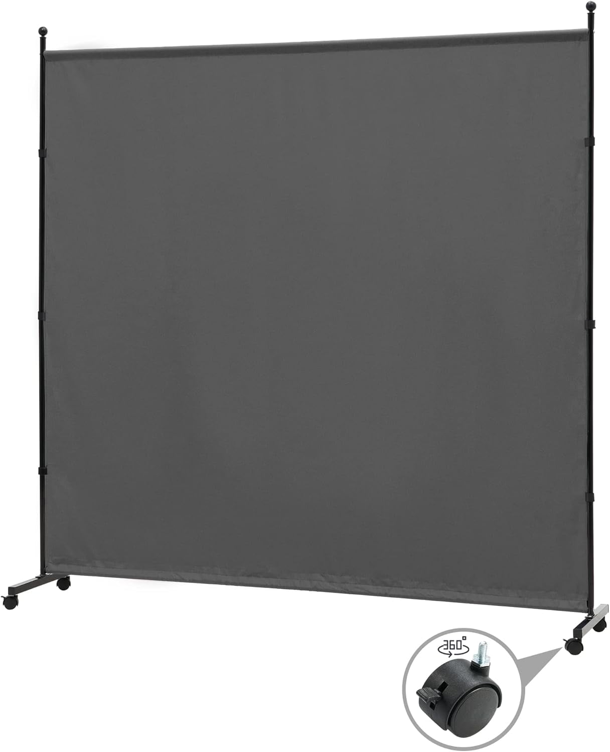 6FT Single Panel Room Divider with Wheels,Rolling Fabric Room Dividers ...