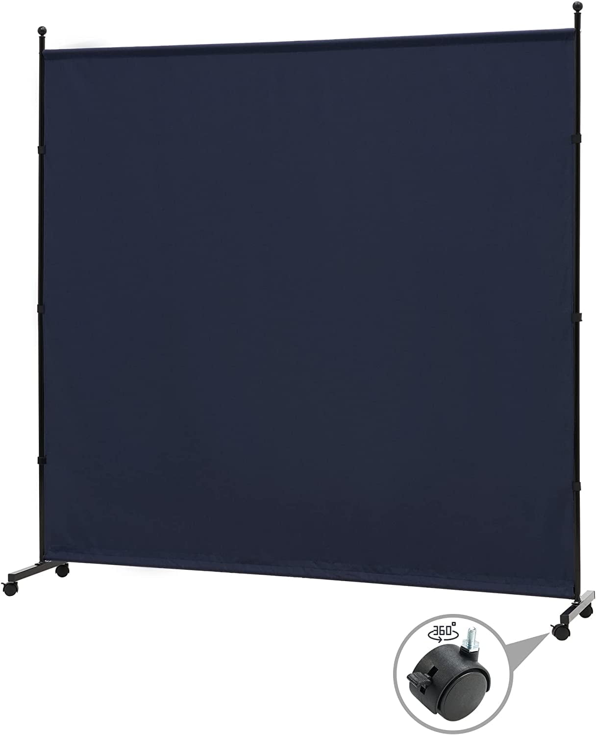 6FT Single Panel Room Divider with Wheels,Rolling Fabric Room Dividers ...