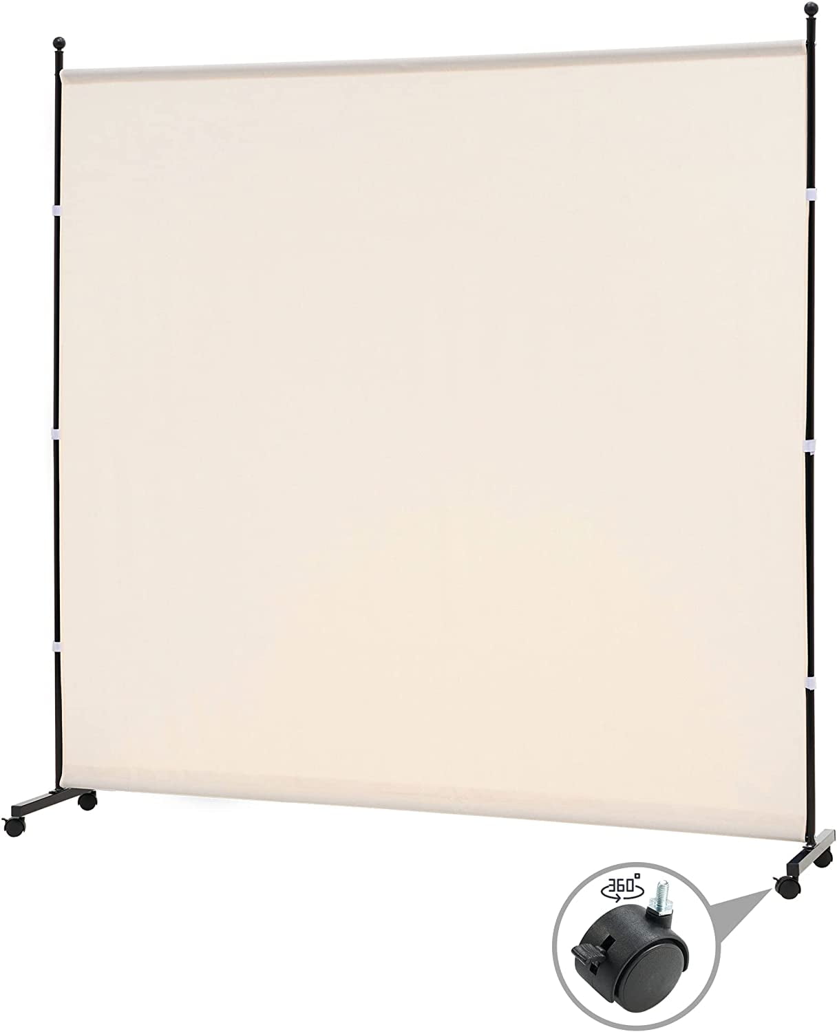 6FT Single Panel room divider with Wheels,Rolling Fabric room dividers ...