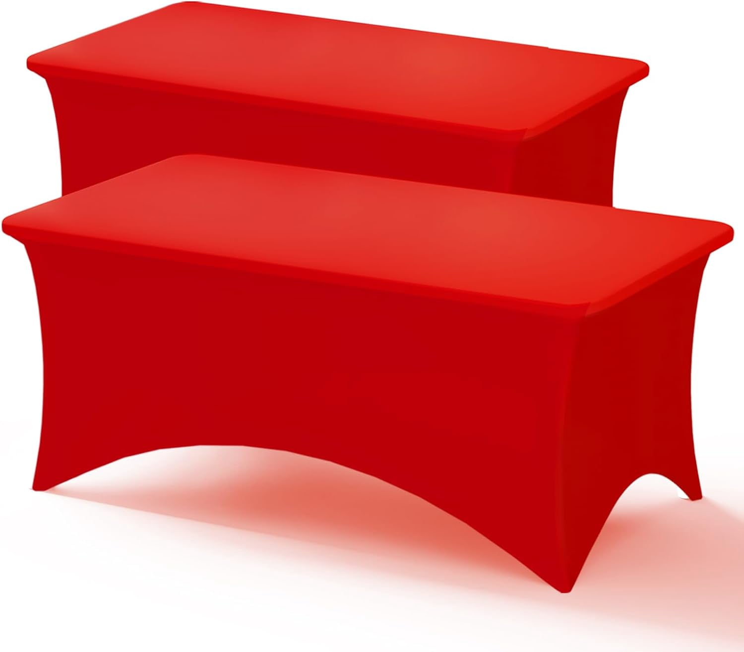 6FT Table Cloth for Rectangle Table, 2 Pack Red Tablecloths Rectangular ...