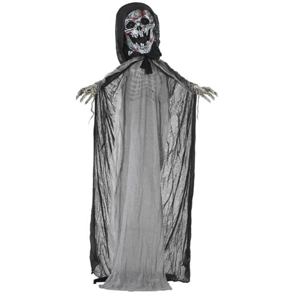 6FT Talking Halloween Animatronic Grim Reaper Decorations, Outdoor ...