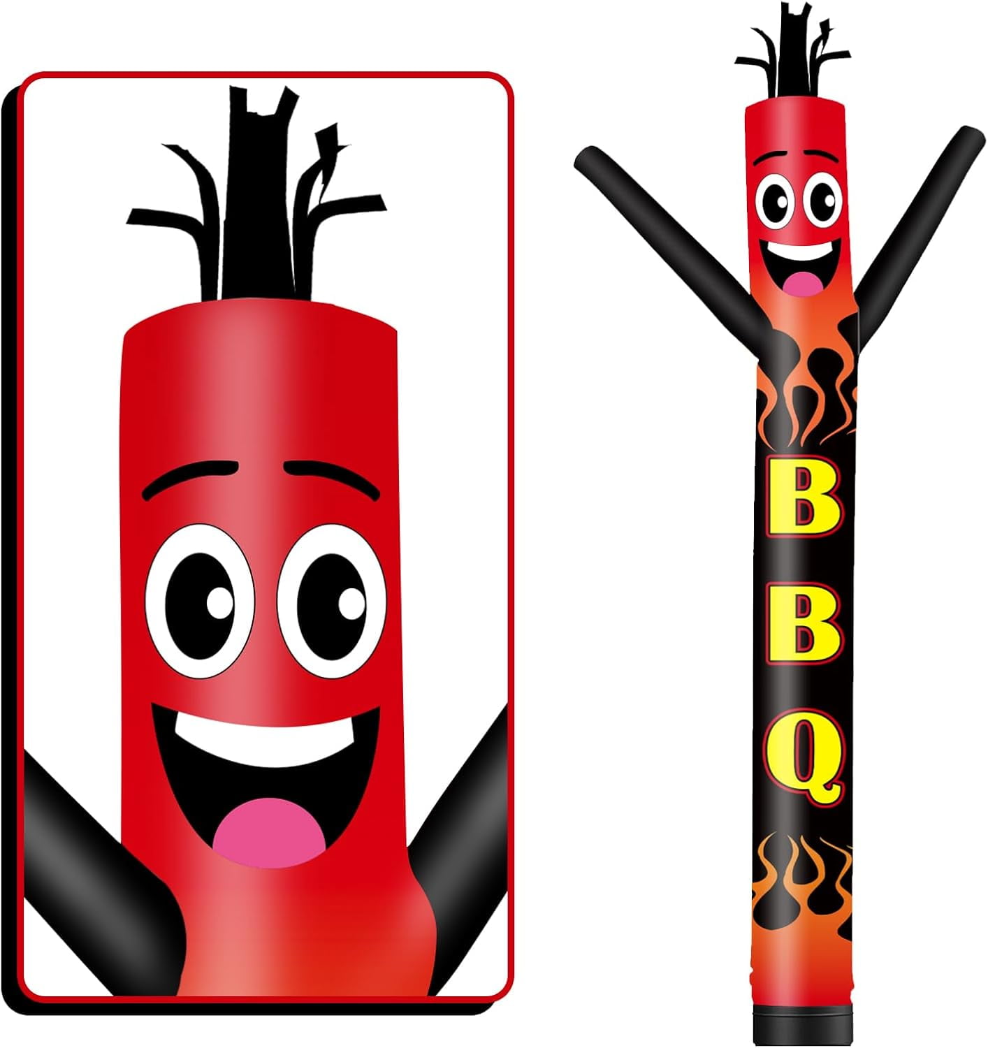 6FT Tall Inflatable Tube Man BBQ Wacky Wavy Dancing Guy (9''Diameter ...