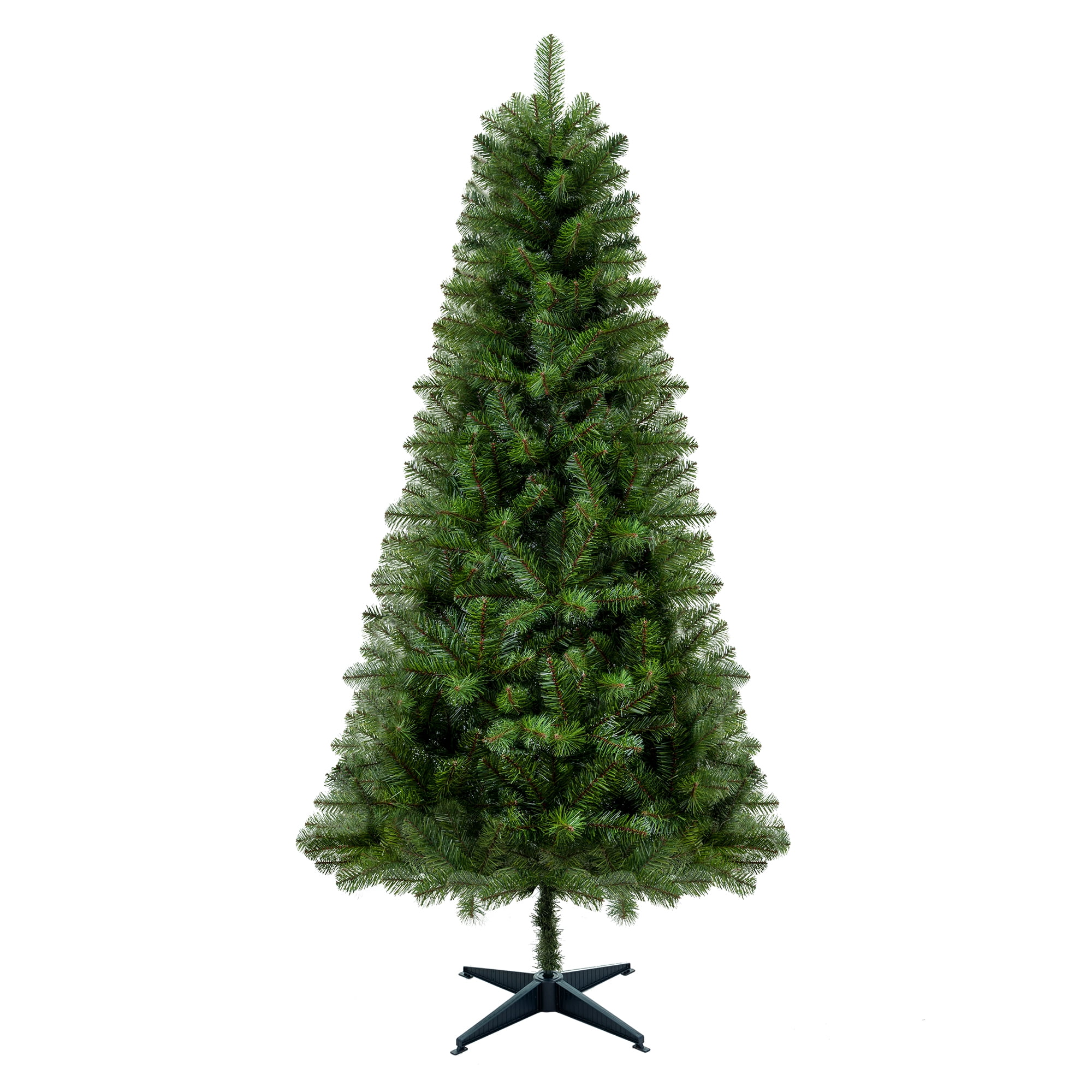 6FT Unlit Artificial Christmas Tree with 490 Tips, PVC Full Branches ...