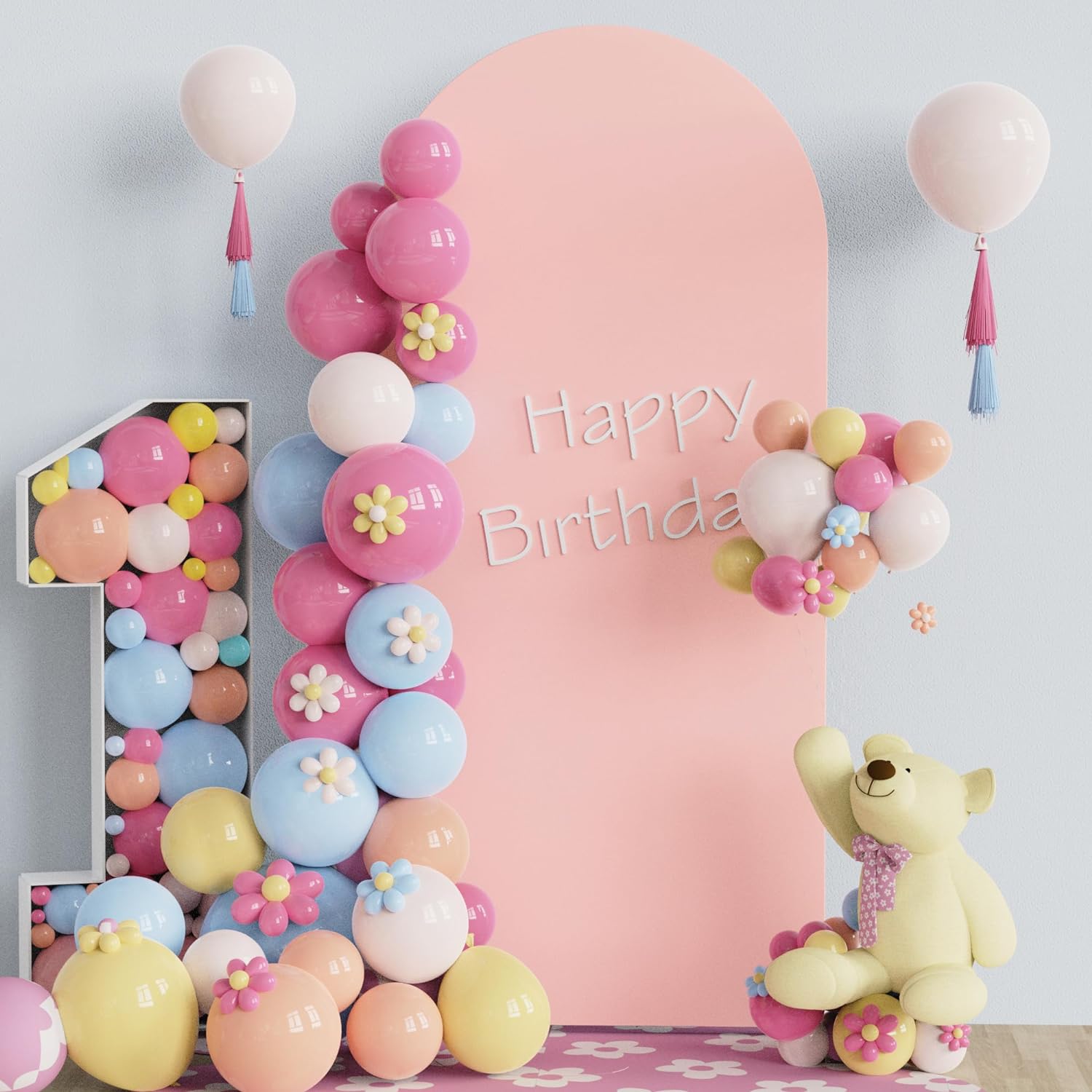 6FT Wedding Arch Cover Pale Pink Arch Backdrop Cover 2-Sided Spandex ...