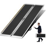 6FT Wheelchair Ramp Non-Skid Threshold Ramp 72in Portable Aluminum ...