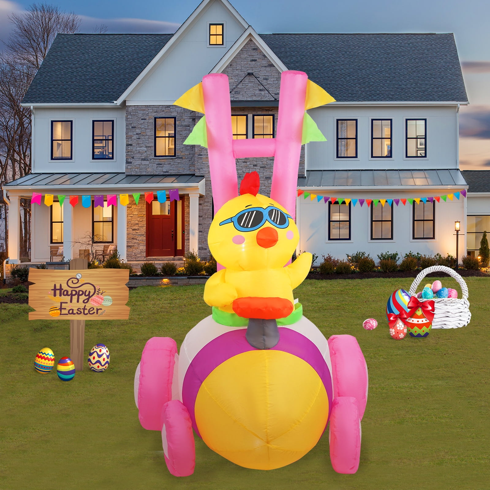 6FT racing chick, Easter outdoor inflatable decoration - Walmart.com