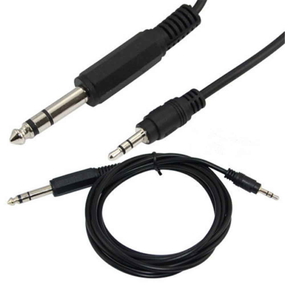 6Ft 1.8m 1/4 6.35mm TRS stereo male to 1/8 3.5mm male plug Aux cable ...