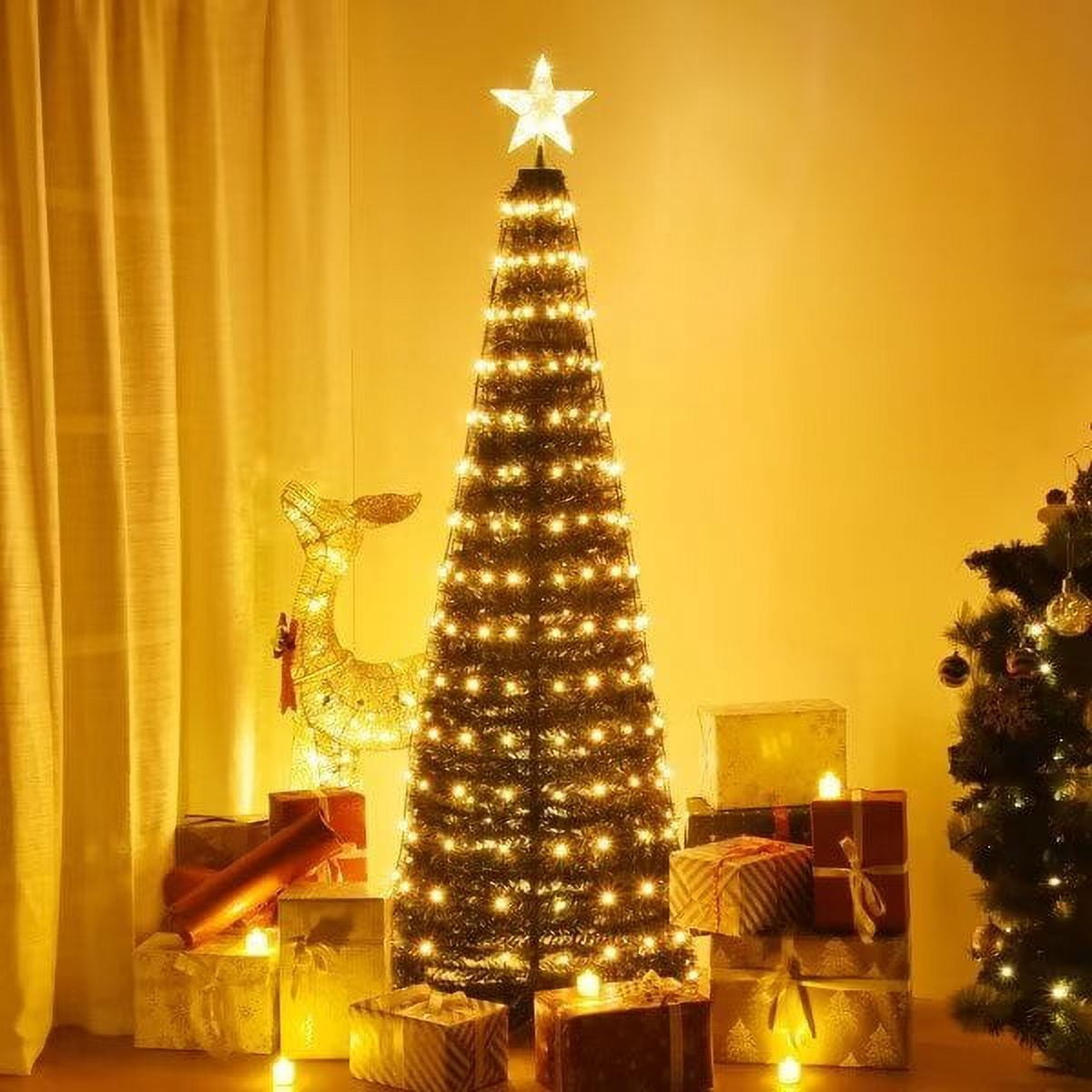 6Ft 282LED Smart Christmas Tree with Remote Control, Christmas Tree ...