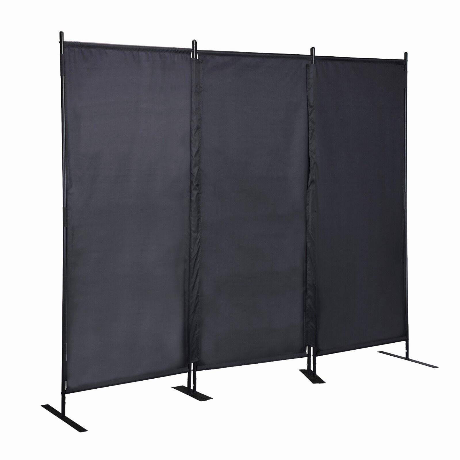 6Ft 3-Panel Metal Folding Room Divider, Modern Freestanding Privacy ...