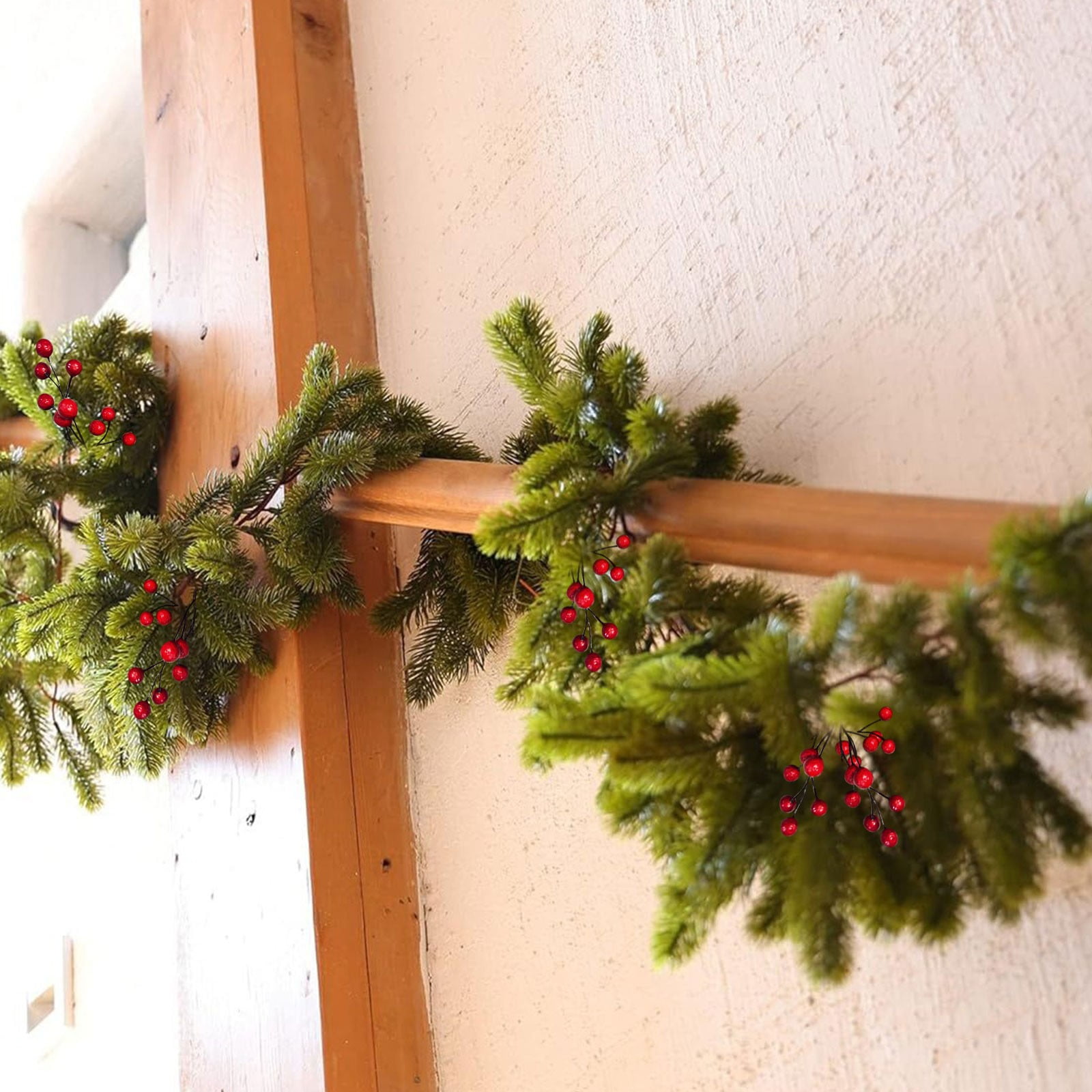6Ft Artificial Simulation Needle Christmas Garland, Berry Real Touch ...