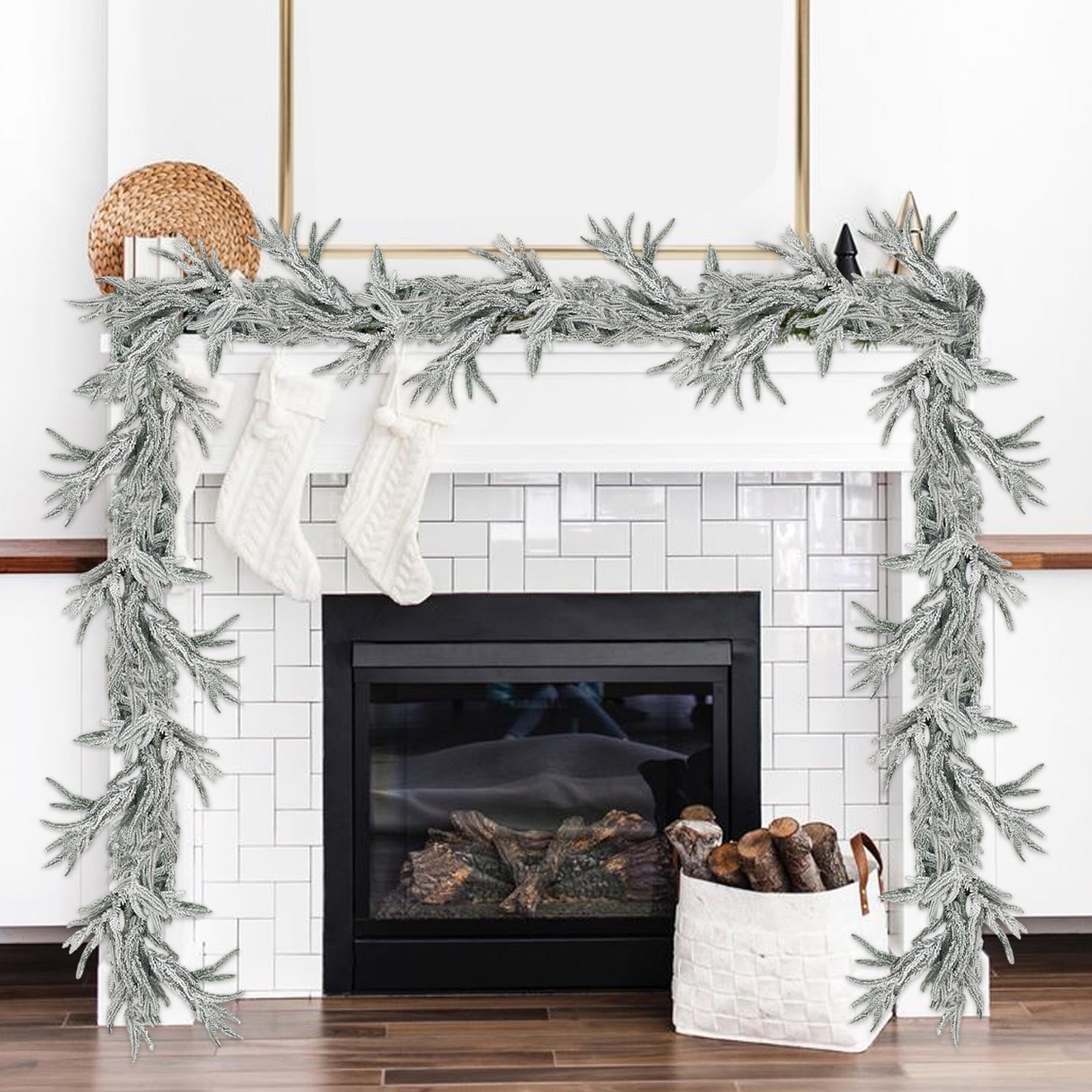 6Ft Artificial Simulation Needle Christmas Garland, Real Touch Cypress ...