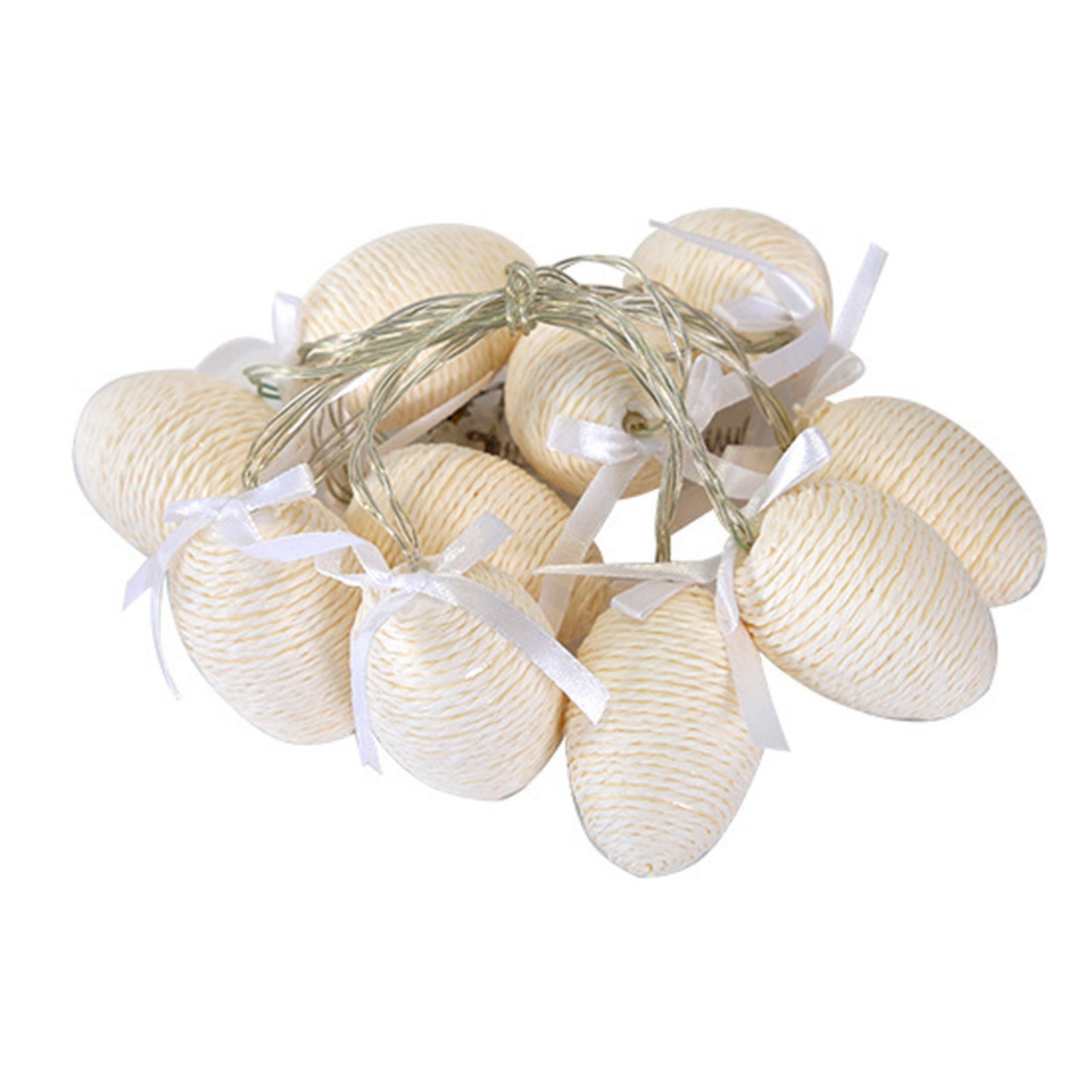 6Ft Easter Egg Lights String, 10 Vibrant Led Eggs Easter Cracked Egg Ornaments Battery Powered ...