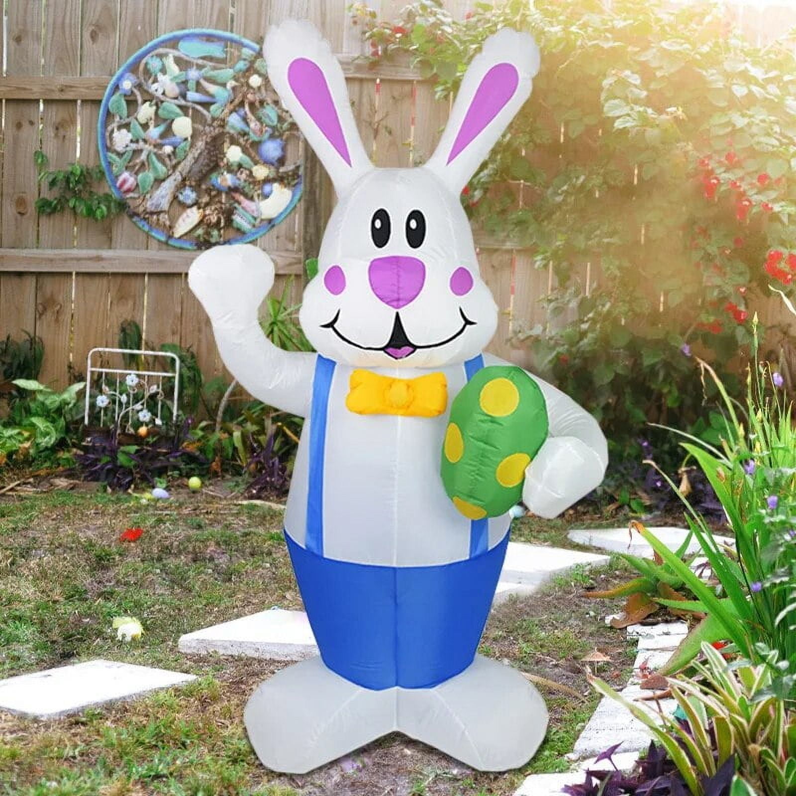 6Ft Easter Inflatable Bunny LED Lights Luminous Holiday Venue ...