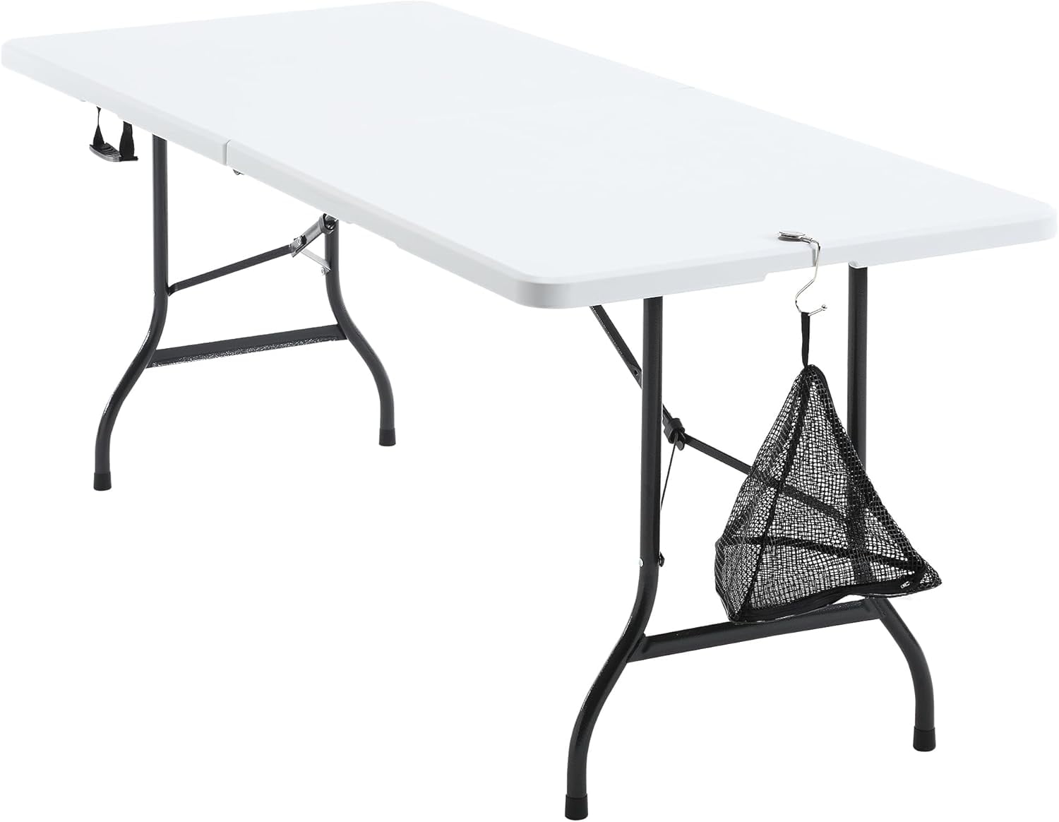 6Ft Folding Picnic Portable Table,with Mesh Bag Indoor Outdoor,Heavy ...