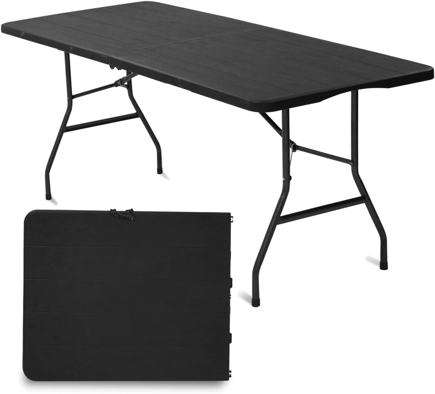 6Ft Folding Table,Lightweight Outdoor Folding Table,Perfect for Camping ...