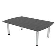 7Ft Arc Rectangle Conference Table Square Metal Base Power And Data ...