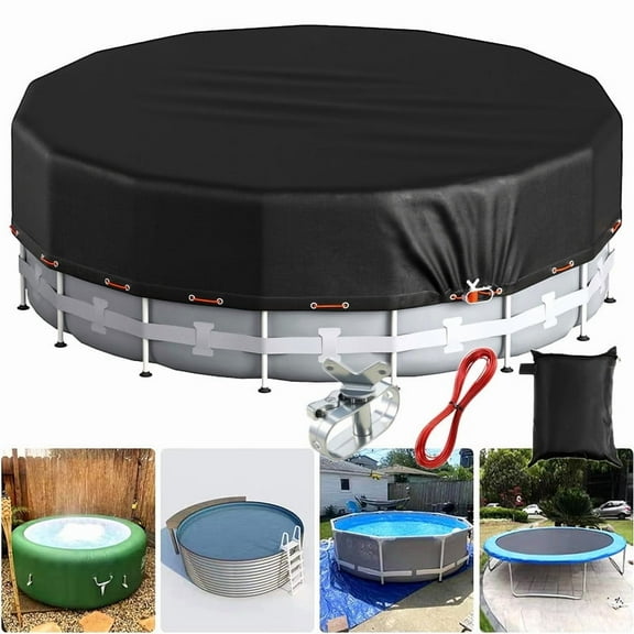 SHELTUSE Oval Pool Cover 16x32FT, Upgraded 420D Oxford Fabric Pool ...