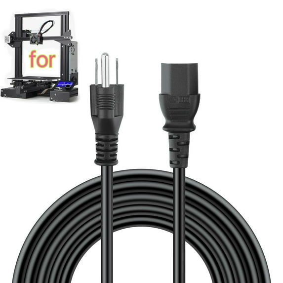 6Ft UL Cord Compatible with Creality Ender 3,Universal Replacement 3 ...