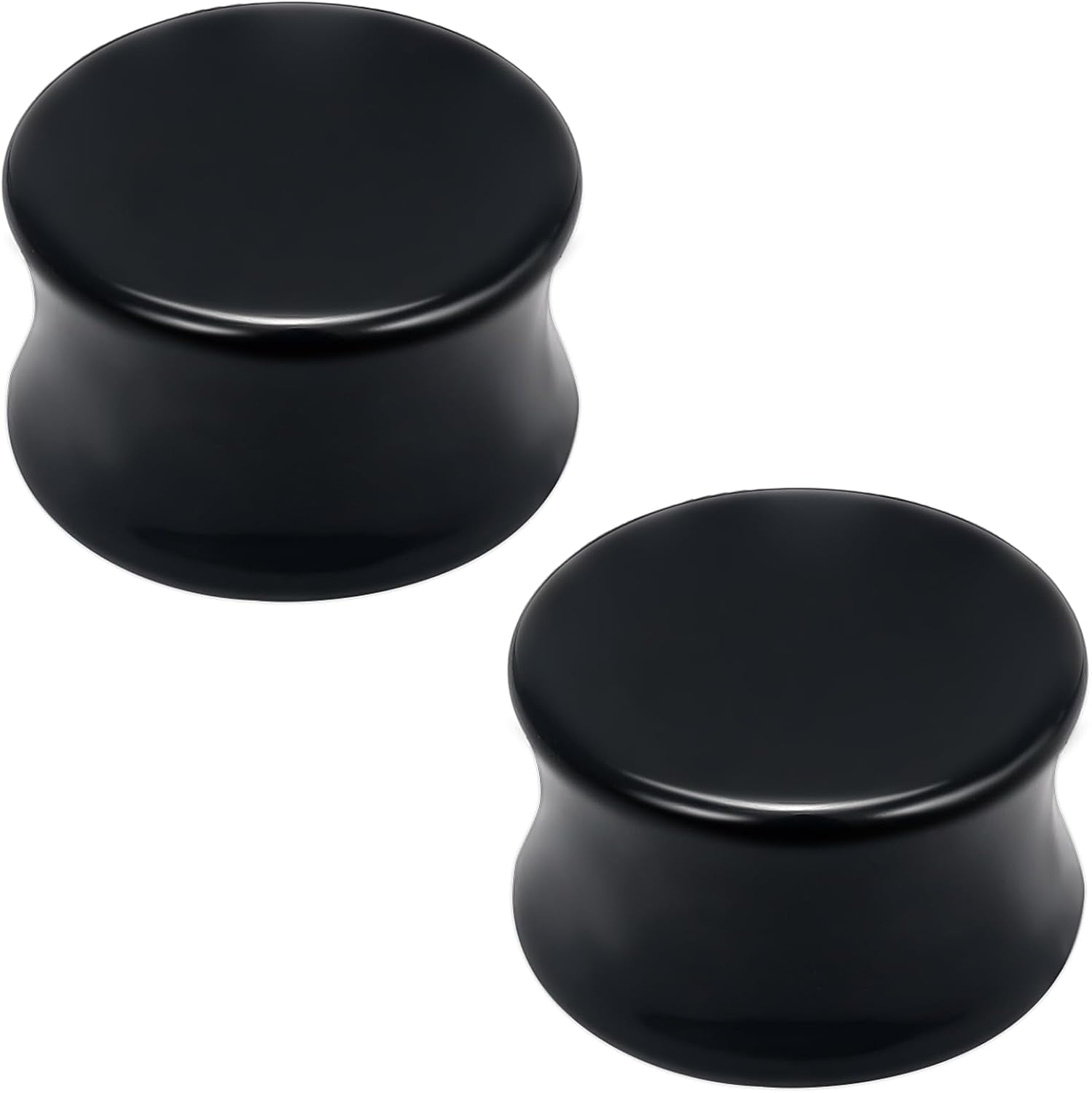 6G-30mm Solid Ear Plugs Tunnels for Women Men Double Flared Saddle Ears ...