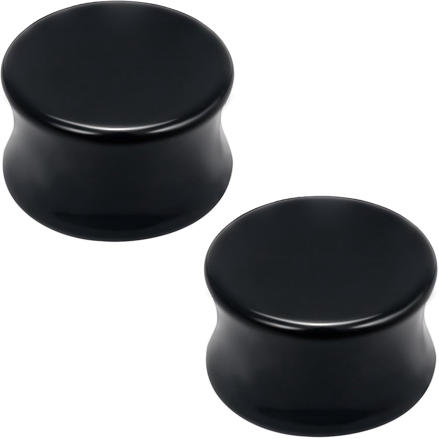 6G-30mm Solid Ear Plugs Tunnels for Women Men Double Flared Saddle Ears ...